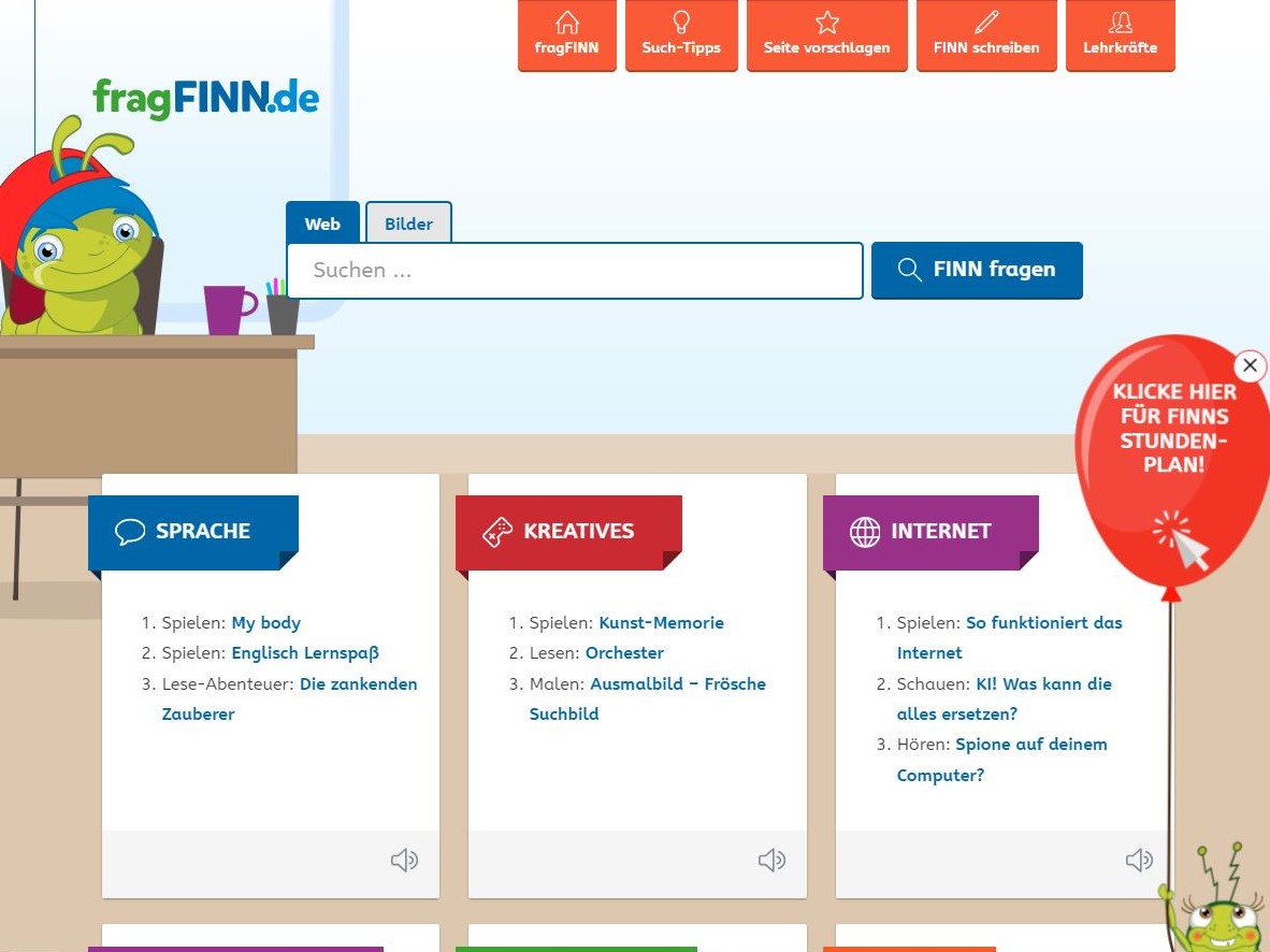 fragFINN - die Suchmaschine für Kinder